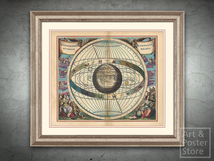 Second Life Marketplace - Antique Cosmographical Map #04 | Andreas ...
